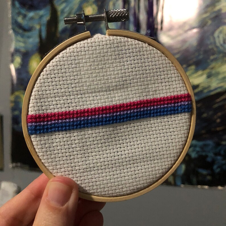 Pride Flag Line in 3-inch Embroidery Hoop - Etsy