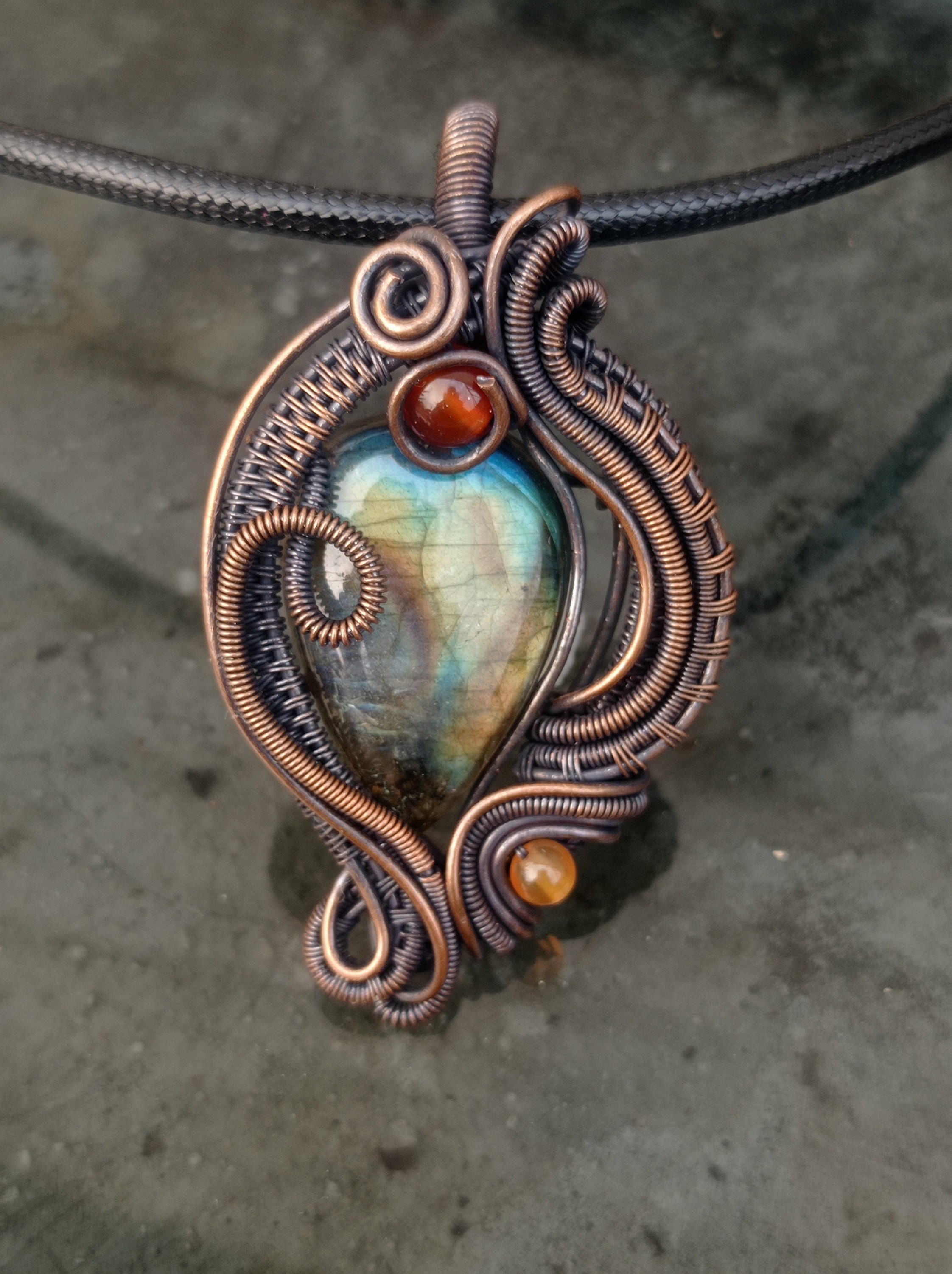 Wire Wrapped Pendant - Etsy