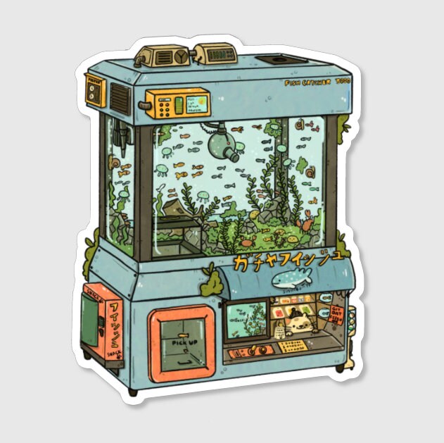 Feesh Claw Machine Sticker - Etsy