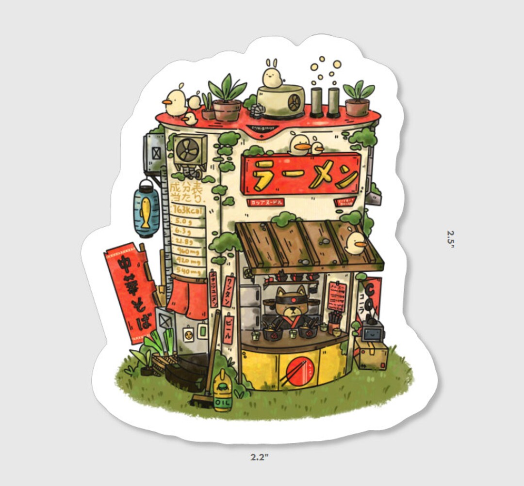 Cup Ramen Stall Sticker - Etsy