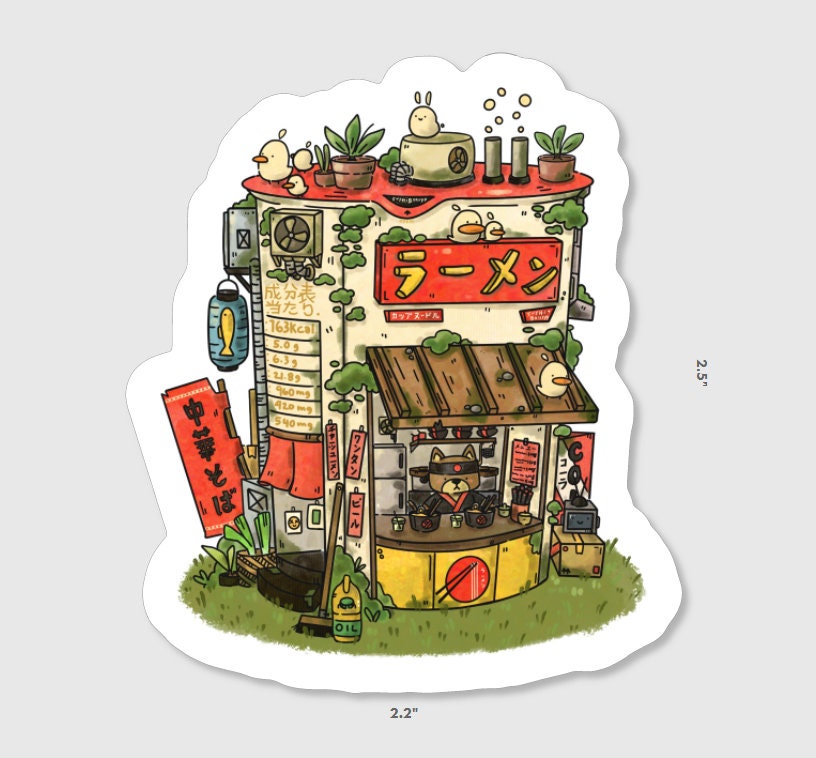 Cup Ramen Stall Sticker - Etsy