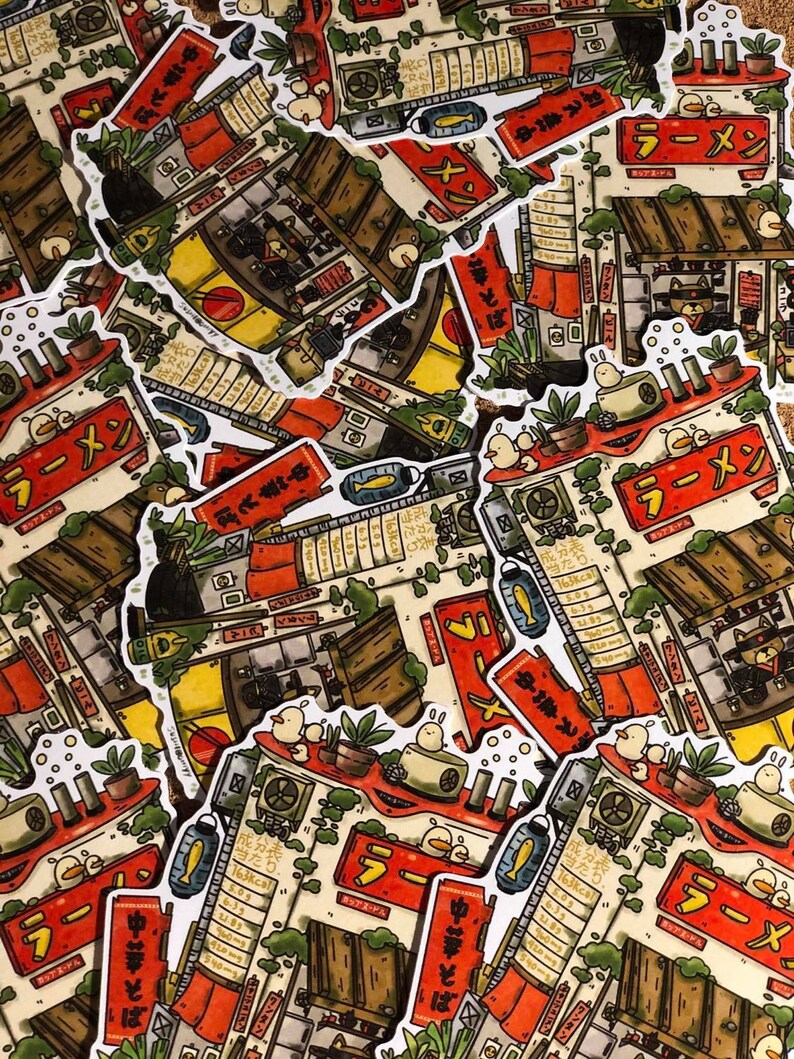 Cup Ramen Stall Sticker - Etsy