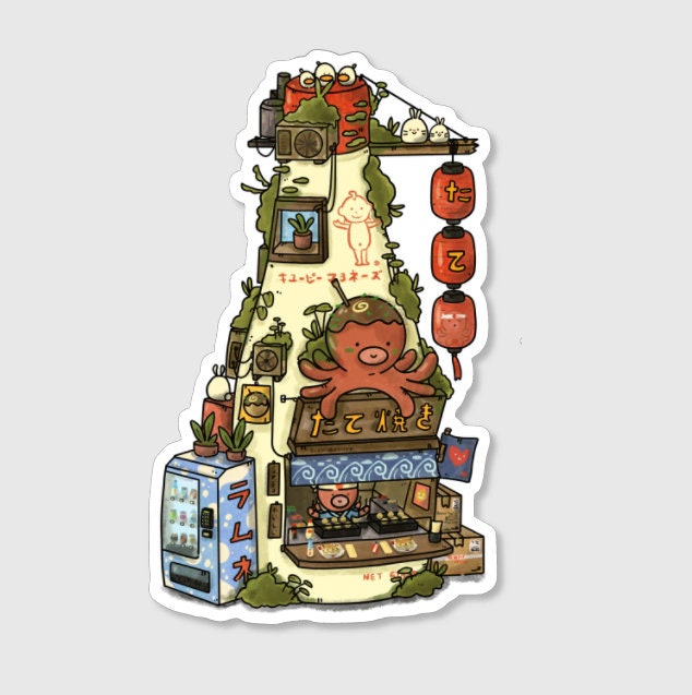 Kewpie Mayo Takoyaki Shop Sticker - Etsy