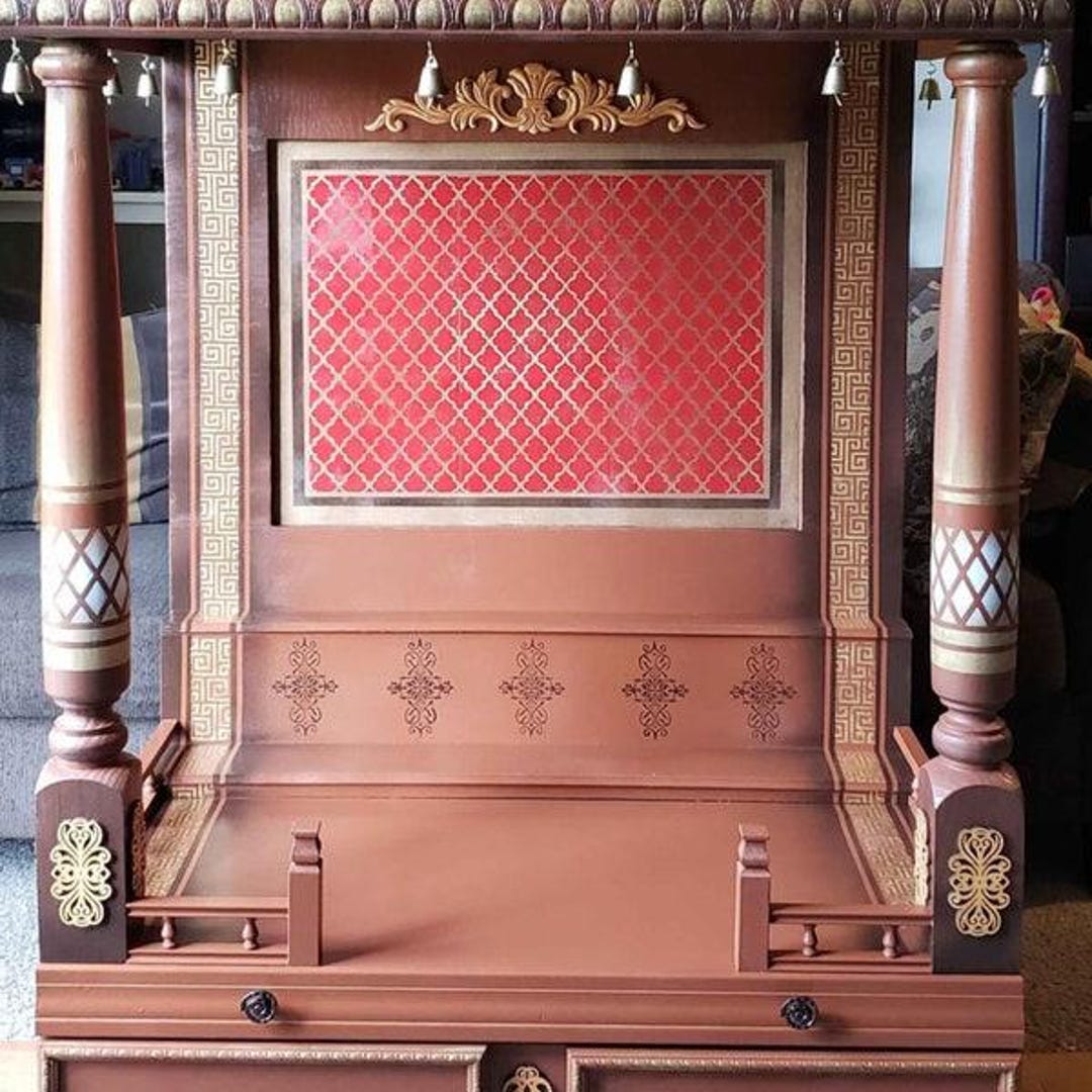 Designer Pooja Mandir / Mantap / Wooden Temple With Drawer, Wood Home ...