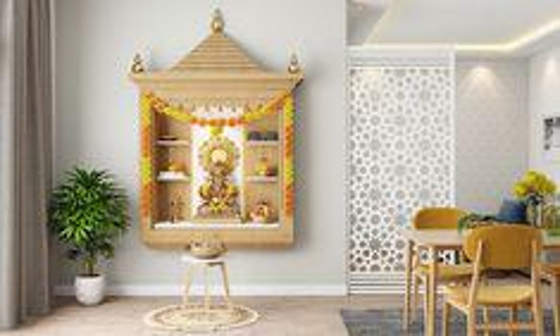 Designer Pooja Mandir / Mantap / Wooden Temple With Drawer, Wood Home ...