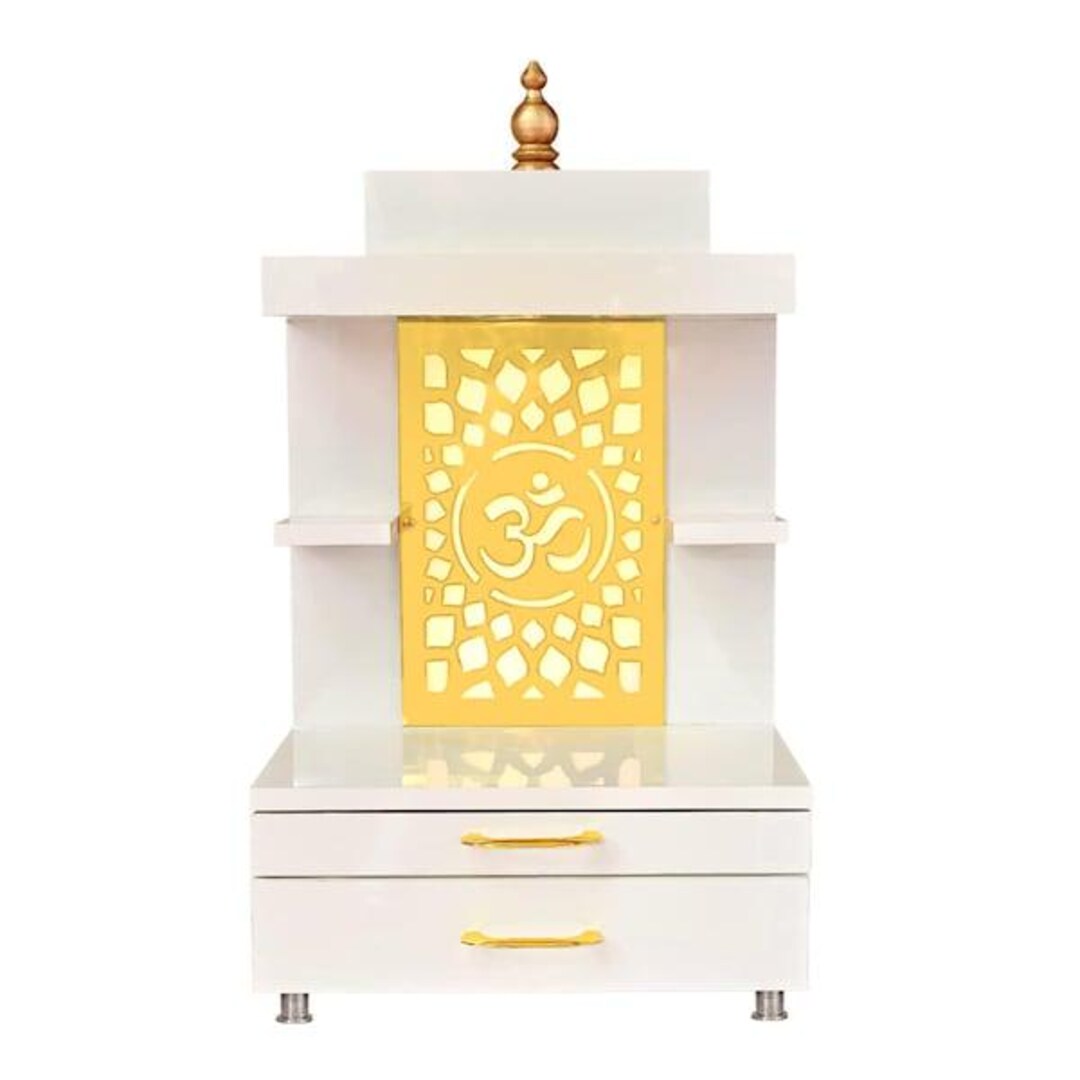 Designer Pooja Mandir / Mantap / Wooden Temple With Drawer, Wood Home ...