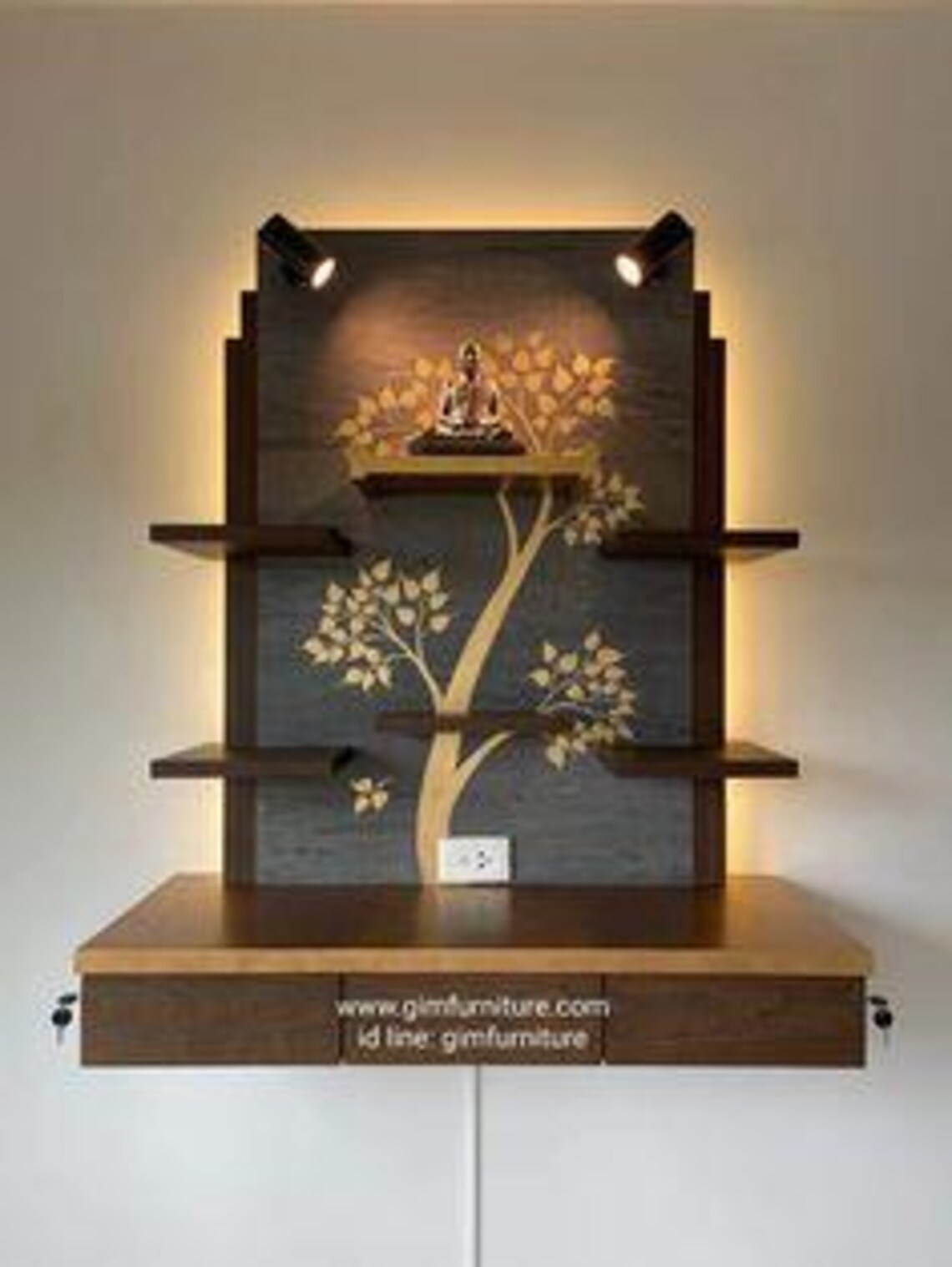 Designer Pooja Mandir / Mantap / Wooden Temple With Drawer, Wood Home ...