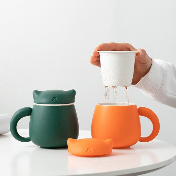 Orange Tea Cup - Etsy