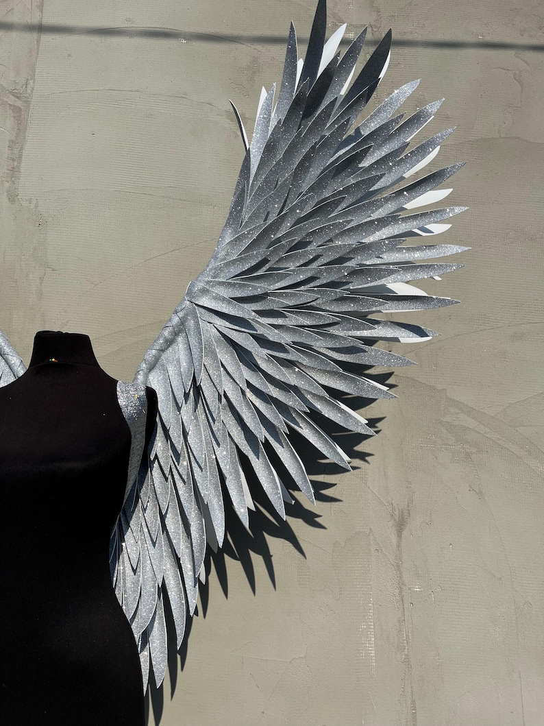 Silver Angel Wings, Shiny Angel, Large Angel Wings - Etsy