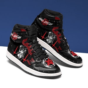 Solve Et Coagula Jordan Shoes, Hail Satan Baphomet Red and Black ...