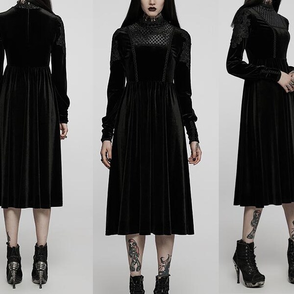 Gothic Velvet Dress - Etsy