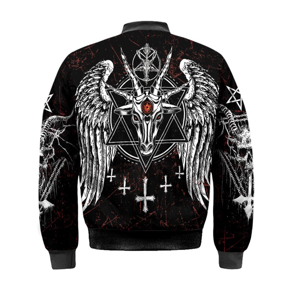 666 Satanic Bomber Jacket Death Metal Custom Handmade Jacket - Etsy ...