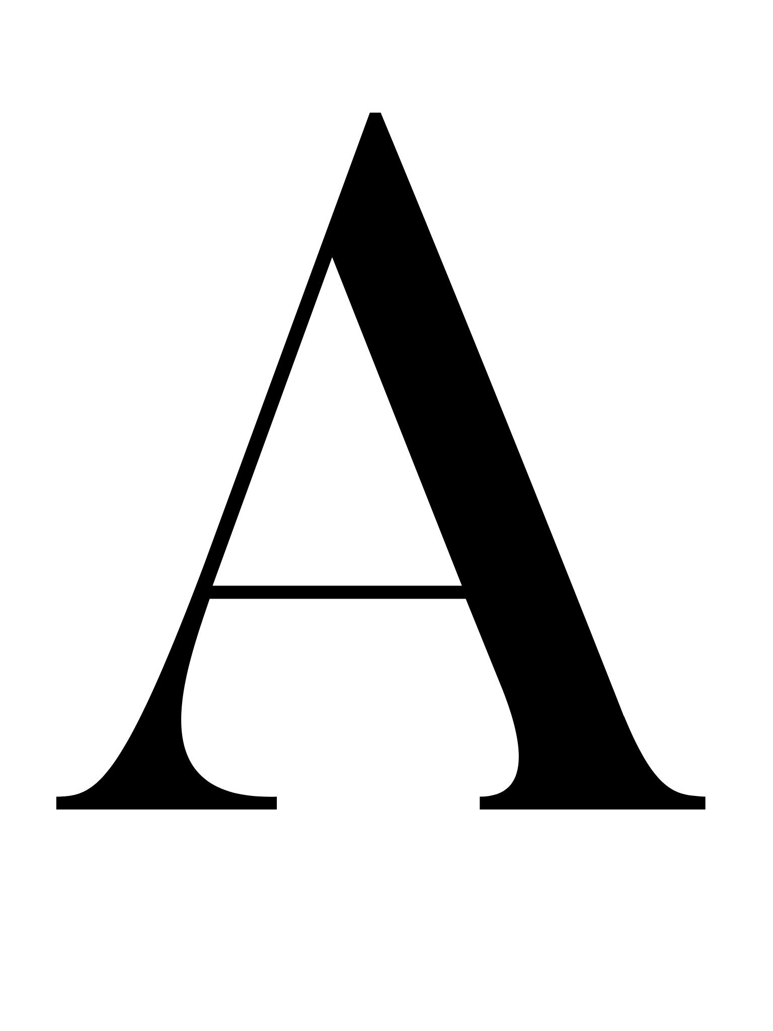 Initial A Wall Art, A4, Black and White, Minimal, Name,instant ...