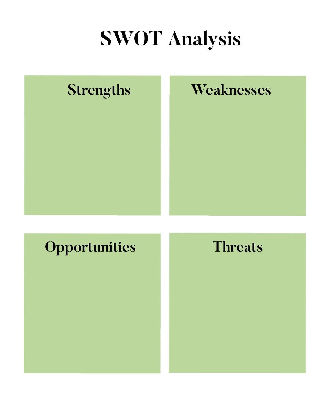 SWOT Analysis Printable Digital Download - Etsy
