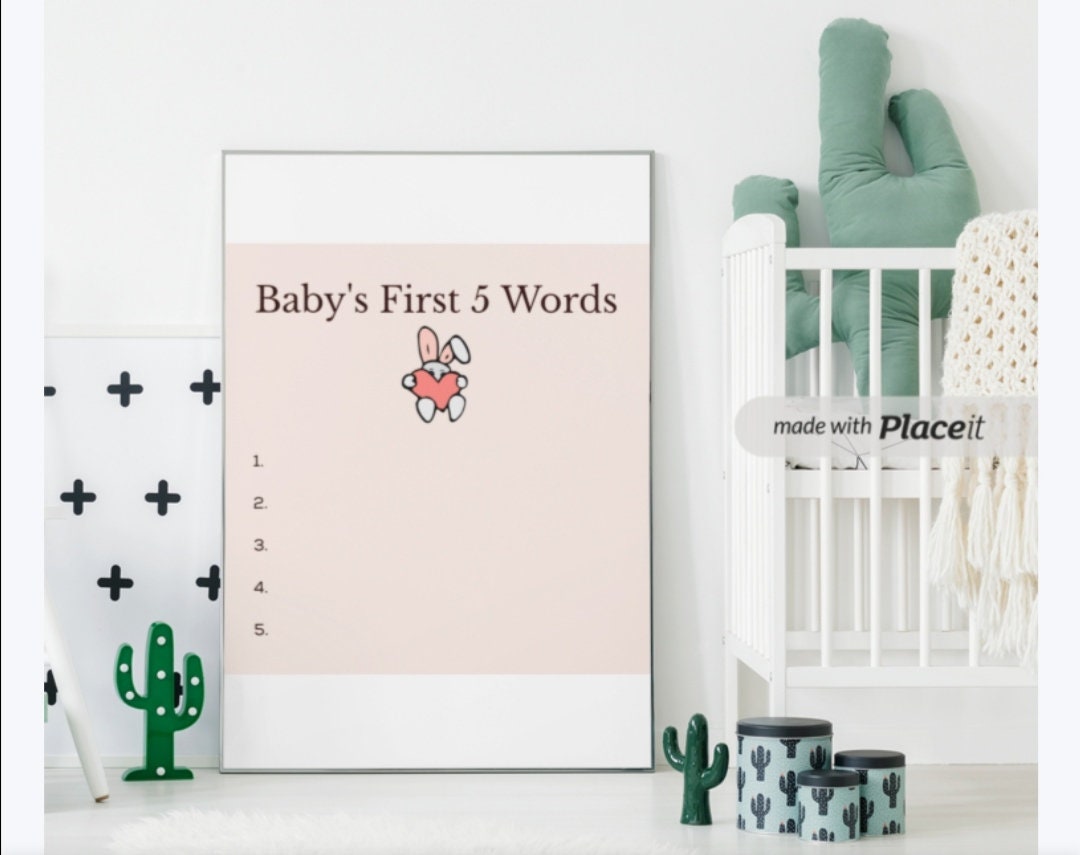 Baby's First 5 Words Digital Download Printable - Etsy