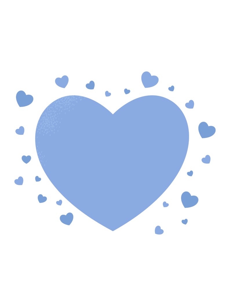 Blue Hearts Printable: Baby Shower Decor (digital Download) - Etsy