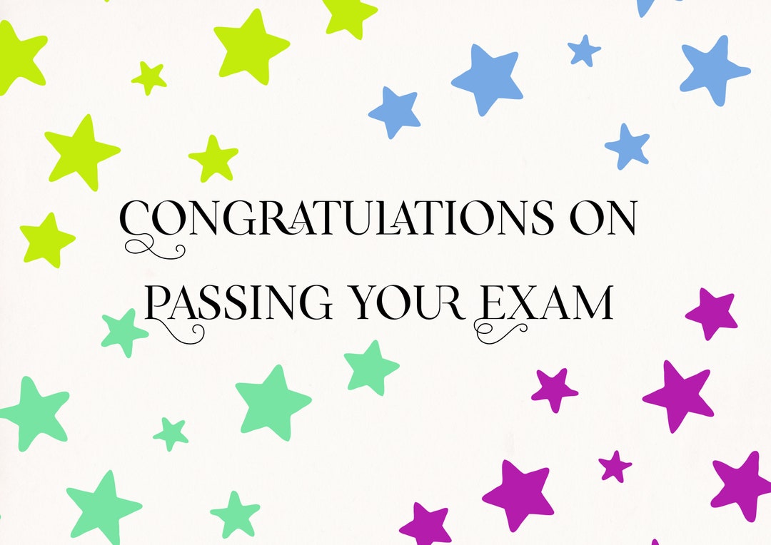 Congratulations on Passing Exams, Graduation, Student, Proud,instant, Printable, Digital ...