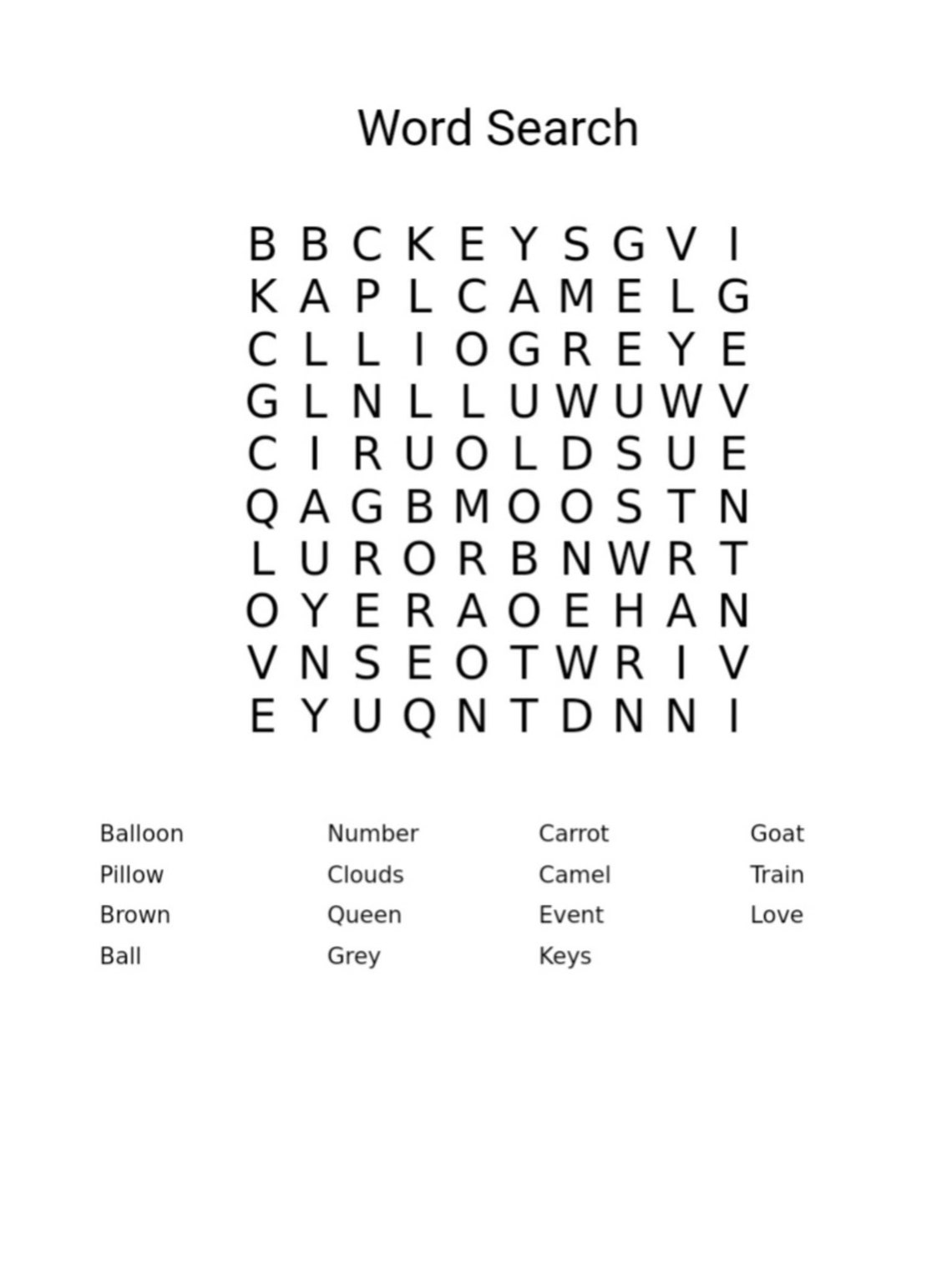 Children's Word Search - Etsy