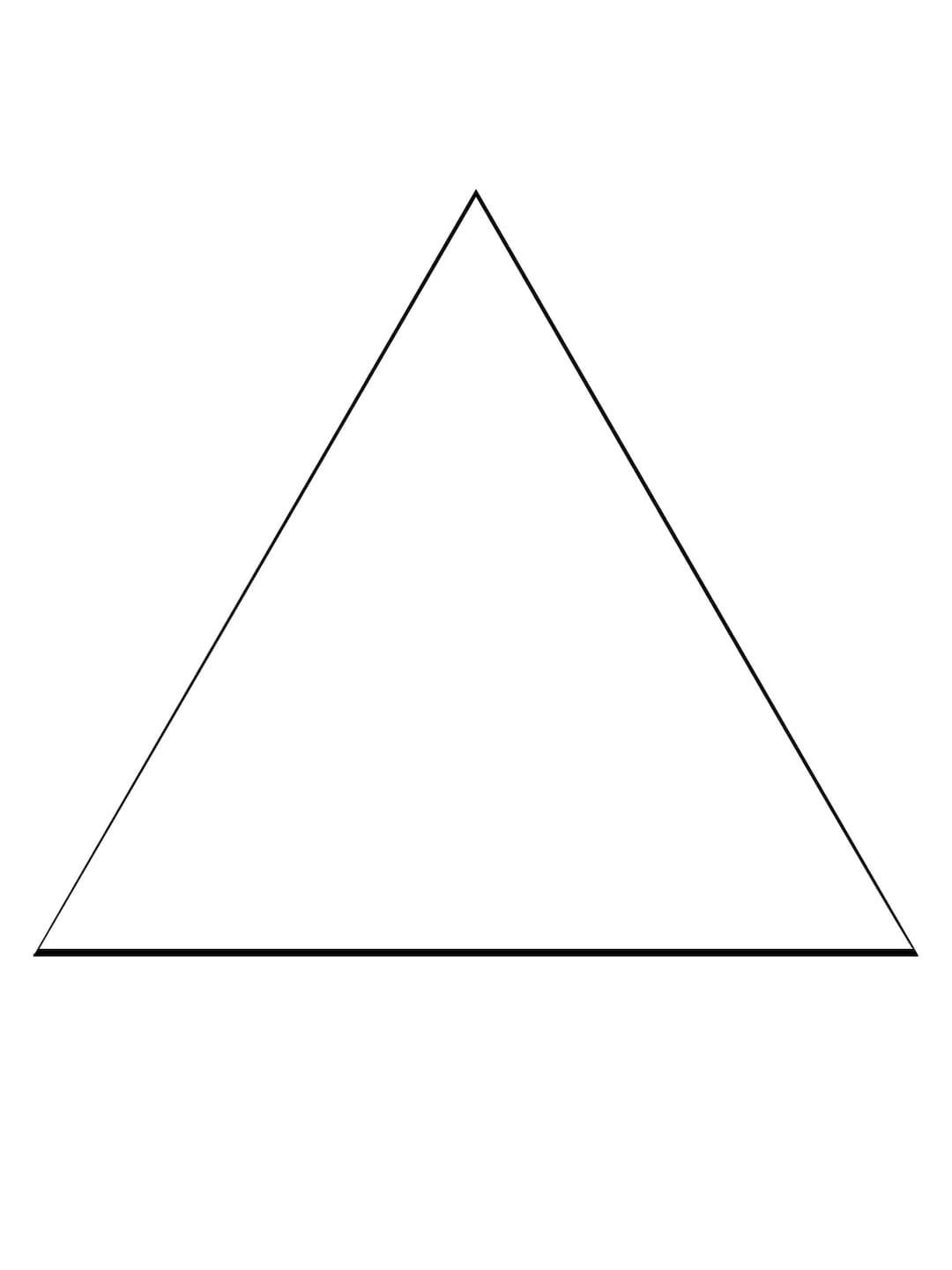 Triangle, Learning Shapes, Colouring Shape Template, Activity for Kids ...