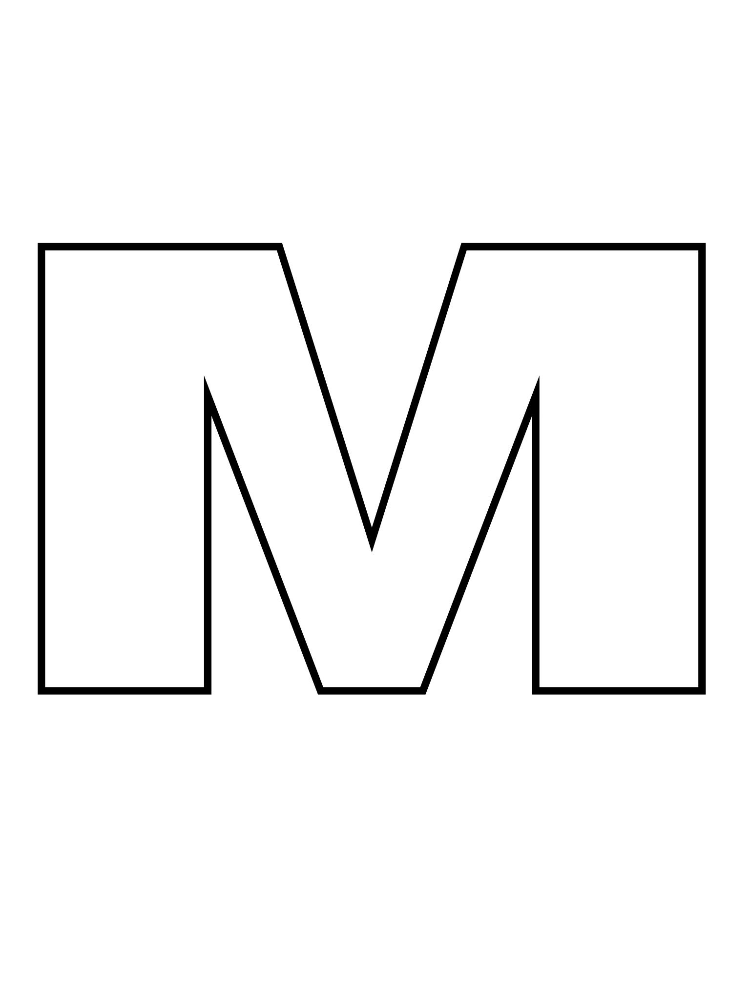 Capital M Bubble Letter