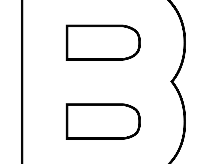 Letter B Upper Case Template, Alphabet, Learning, School, Printable ...