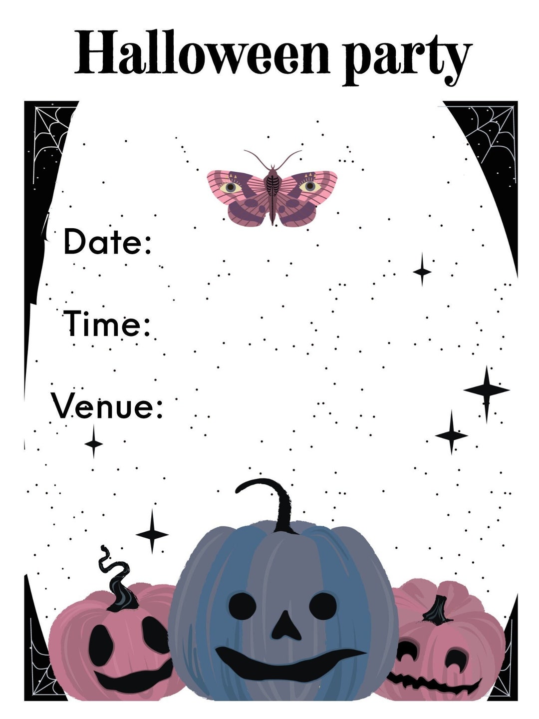 Printable Halloween Party Invitation (digital Download) - Etsy