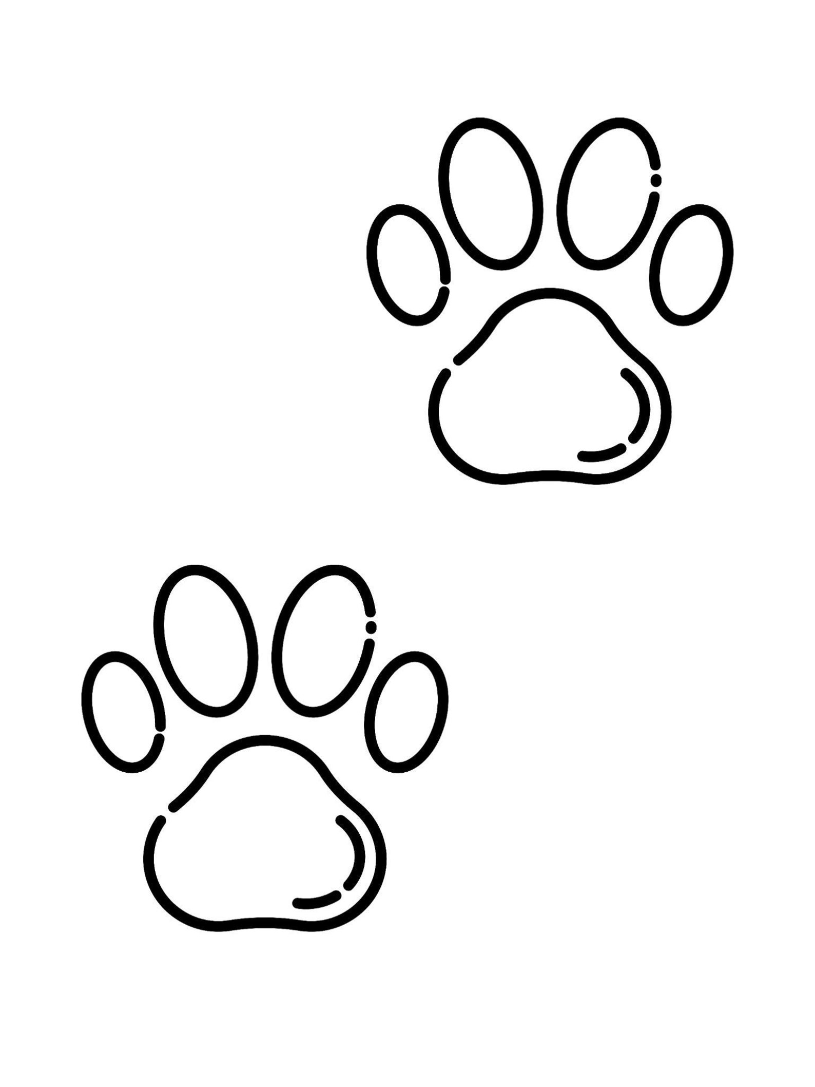 Paw Prints Instant Printable Digital Download - Etsy