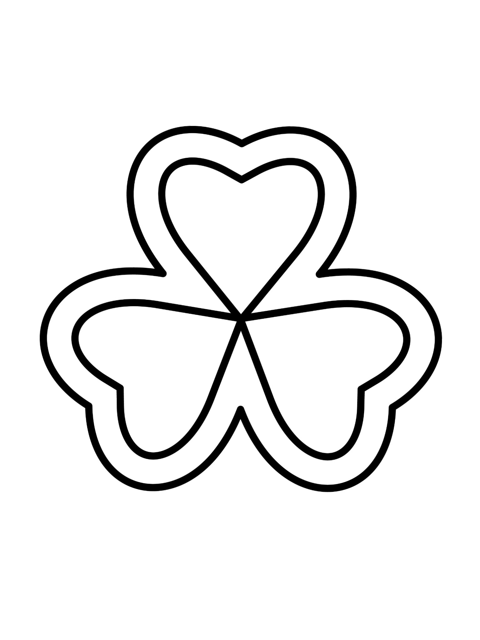 Clover St.patrick's Day Colouring Sheet Instant Printable Digital ...