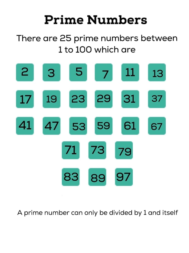 Prime Numbers Maths, Learning, Resources, Instant, Printable, Digital ...
