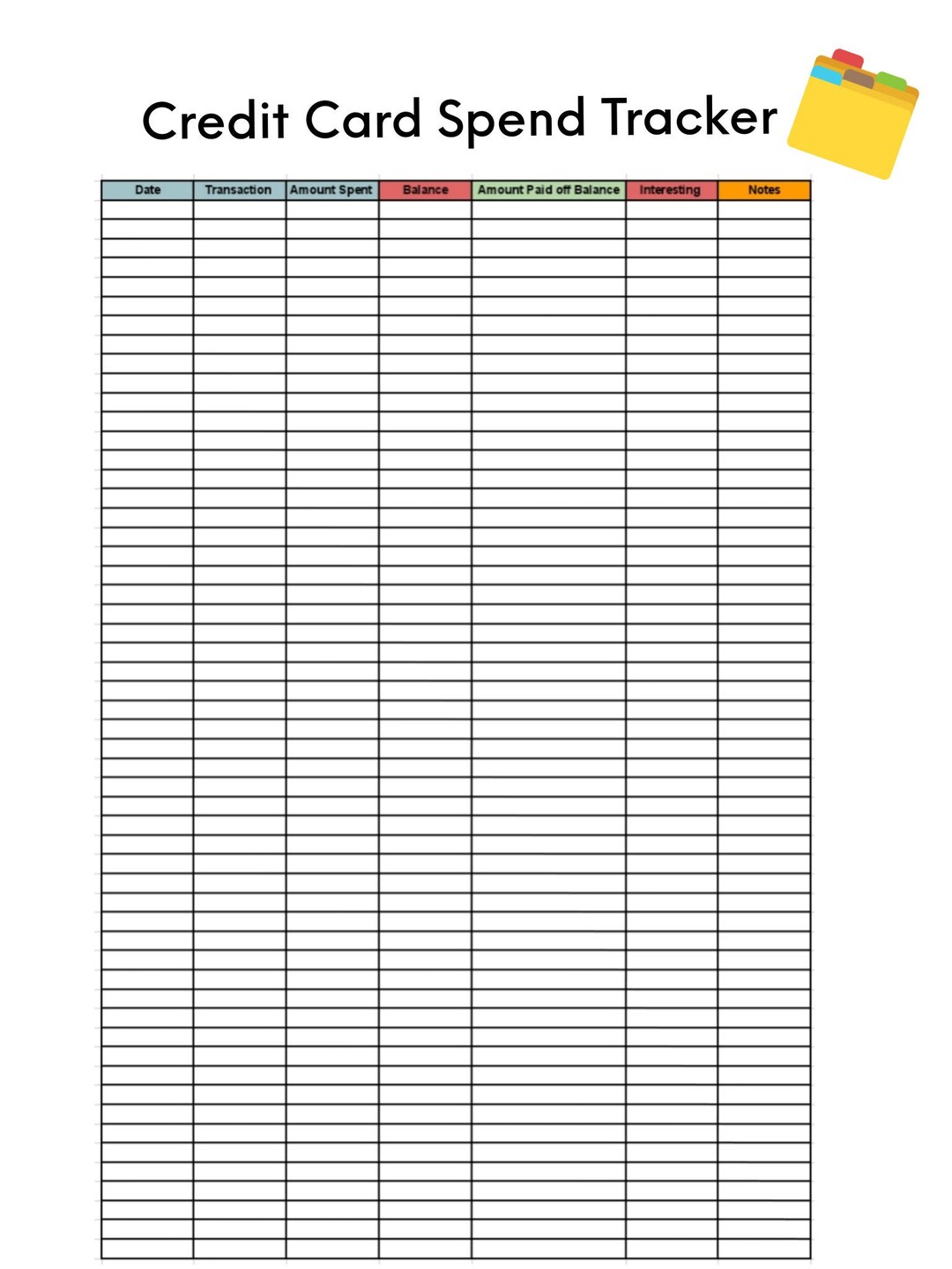 Credit Card Spend Tracker, Finance, Money Management, Wealth, Spending ...