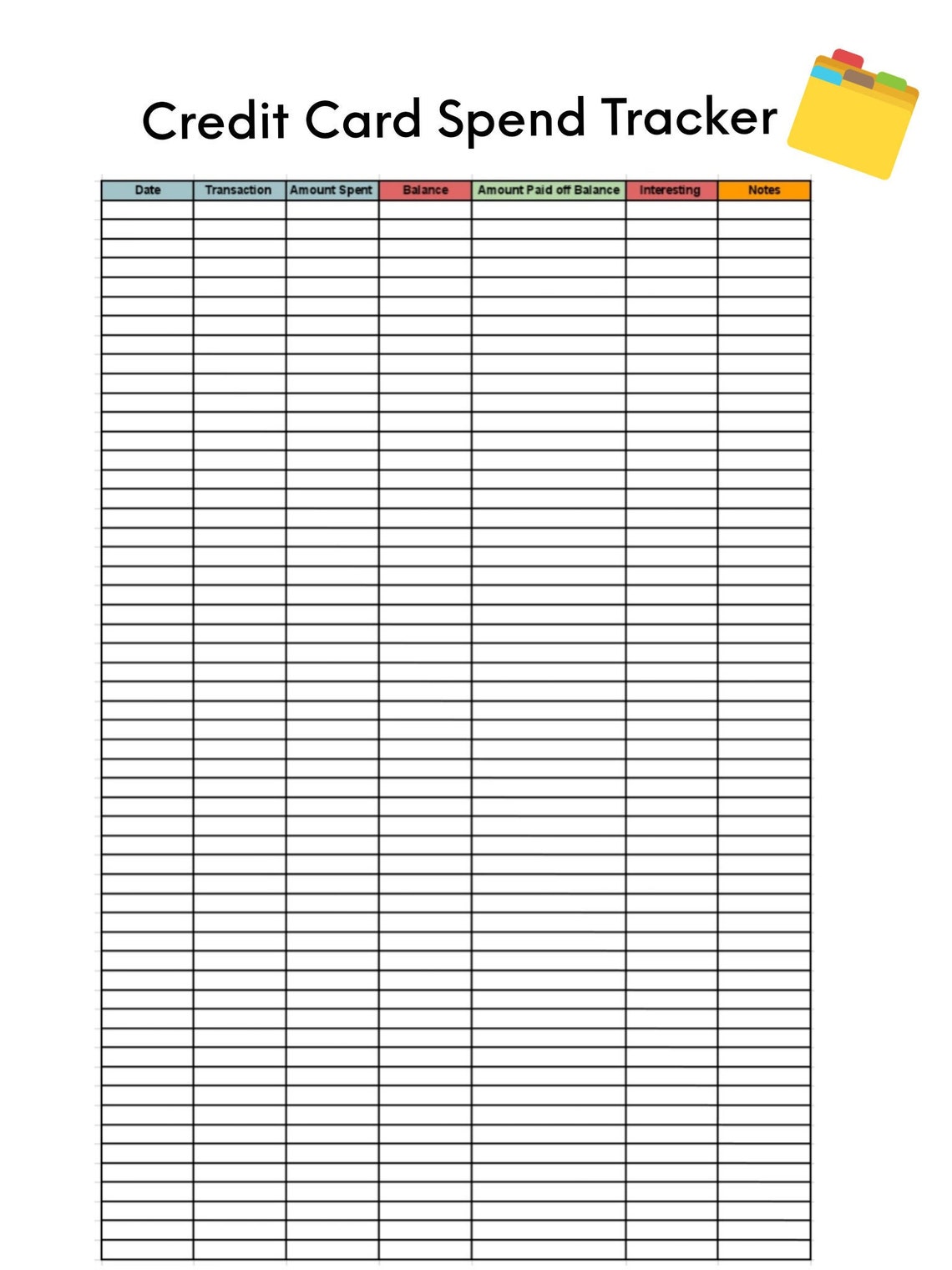 Credit Card Spend Tracker, Finance, Money Management, Wealth, Spending ...