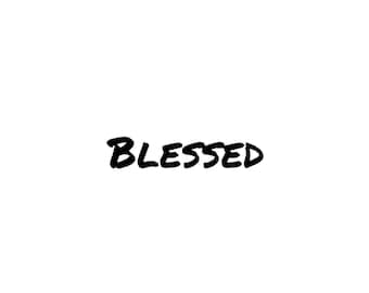 Blessed Simple Black and White Wall Art Printable Digital Download - Etsy