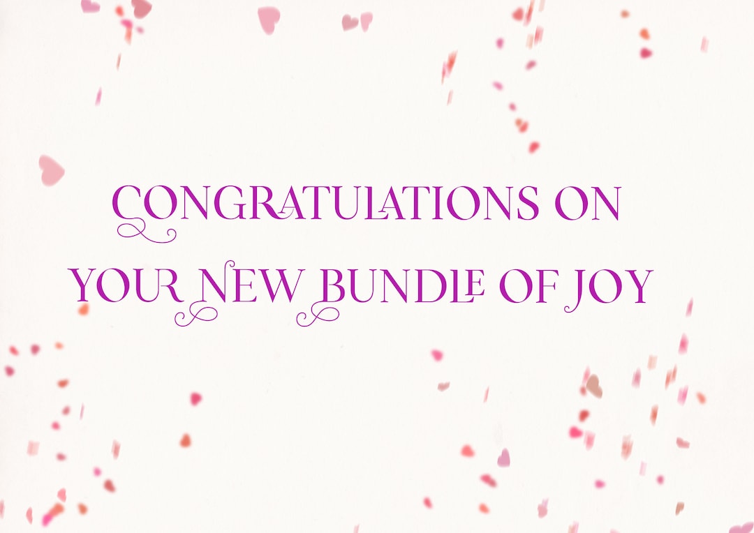 Congratulations on Your New Bundle of Joy, Expecting, New Parents, New ...