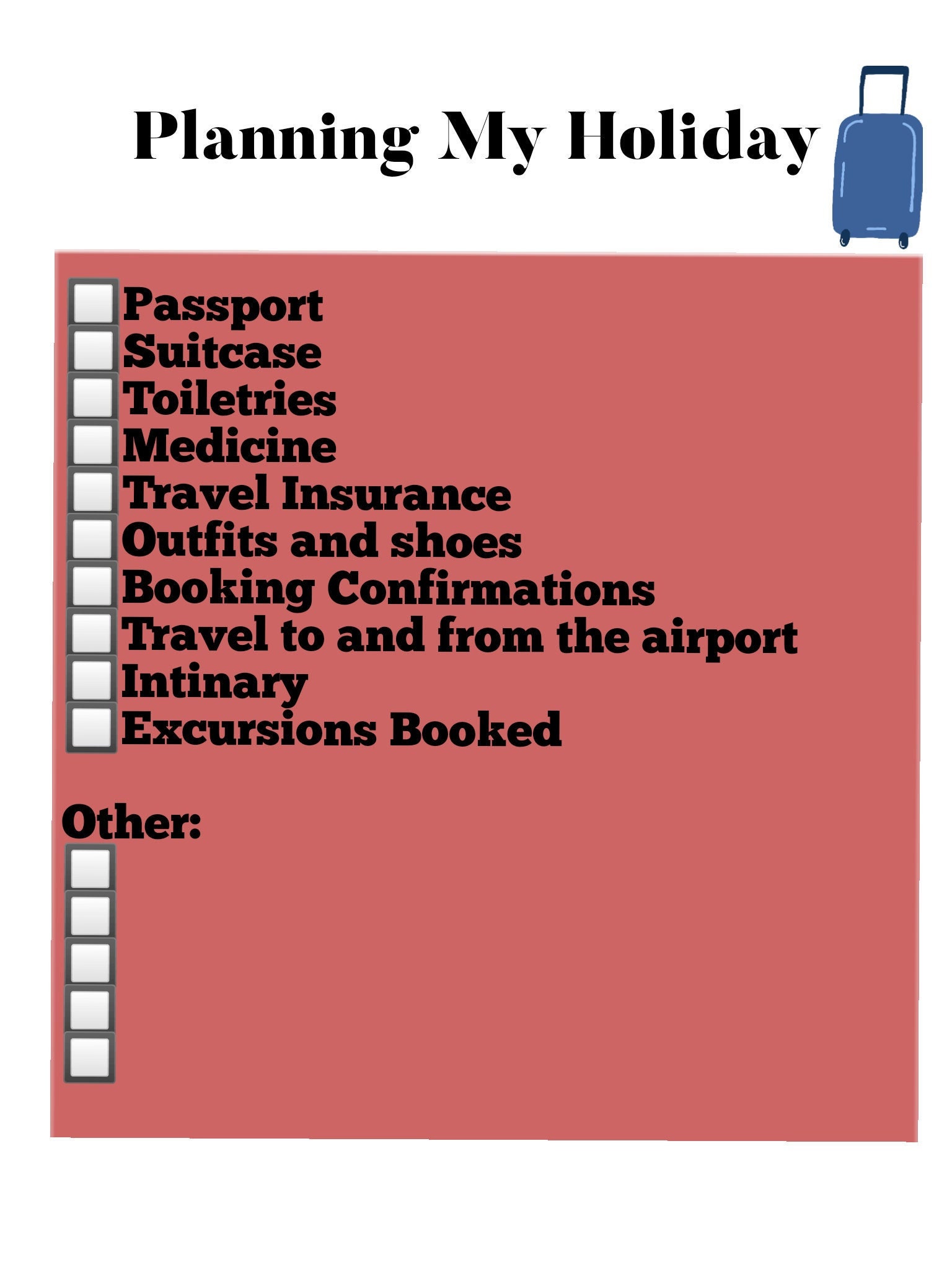 Planning My Holiday Printable Digital Download - Etsy