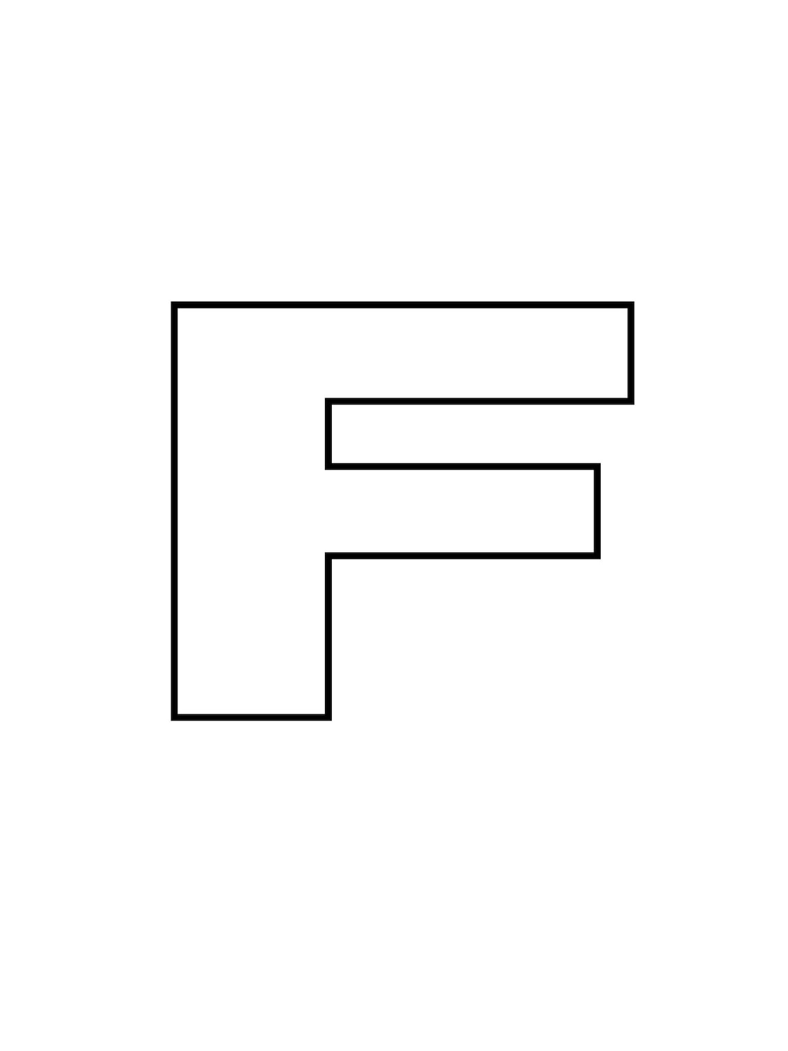 Capital Letter F, Upper Class Template, Kids Activity Instant Printable ...