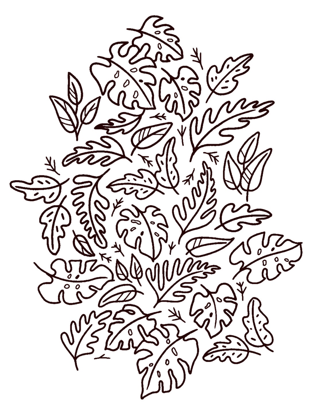 Fall Colouring Sheet, Leaves, Autumn, Activity, Seasons, Instant ...