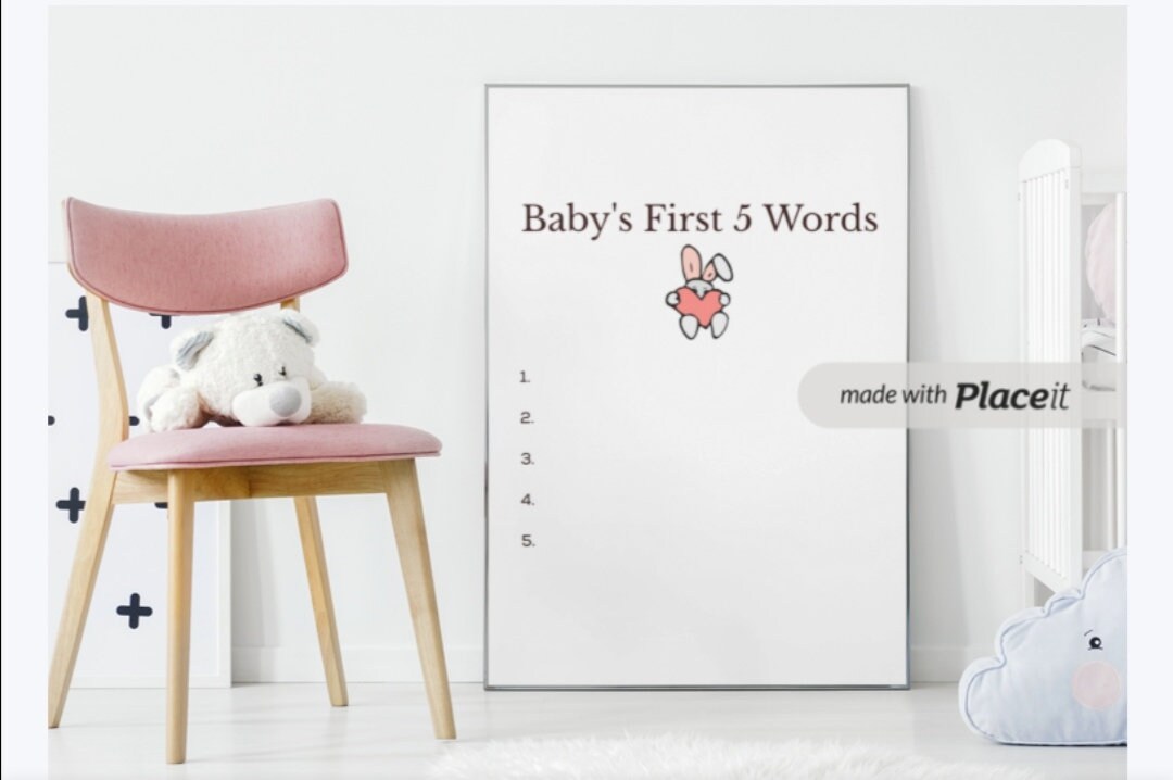 Baby's First 5 Words, Toddler, Printable Digital Download - Etsy