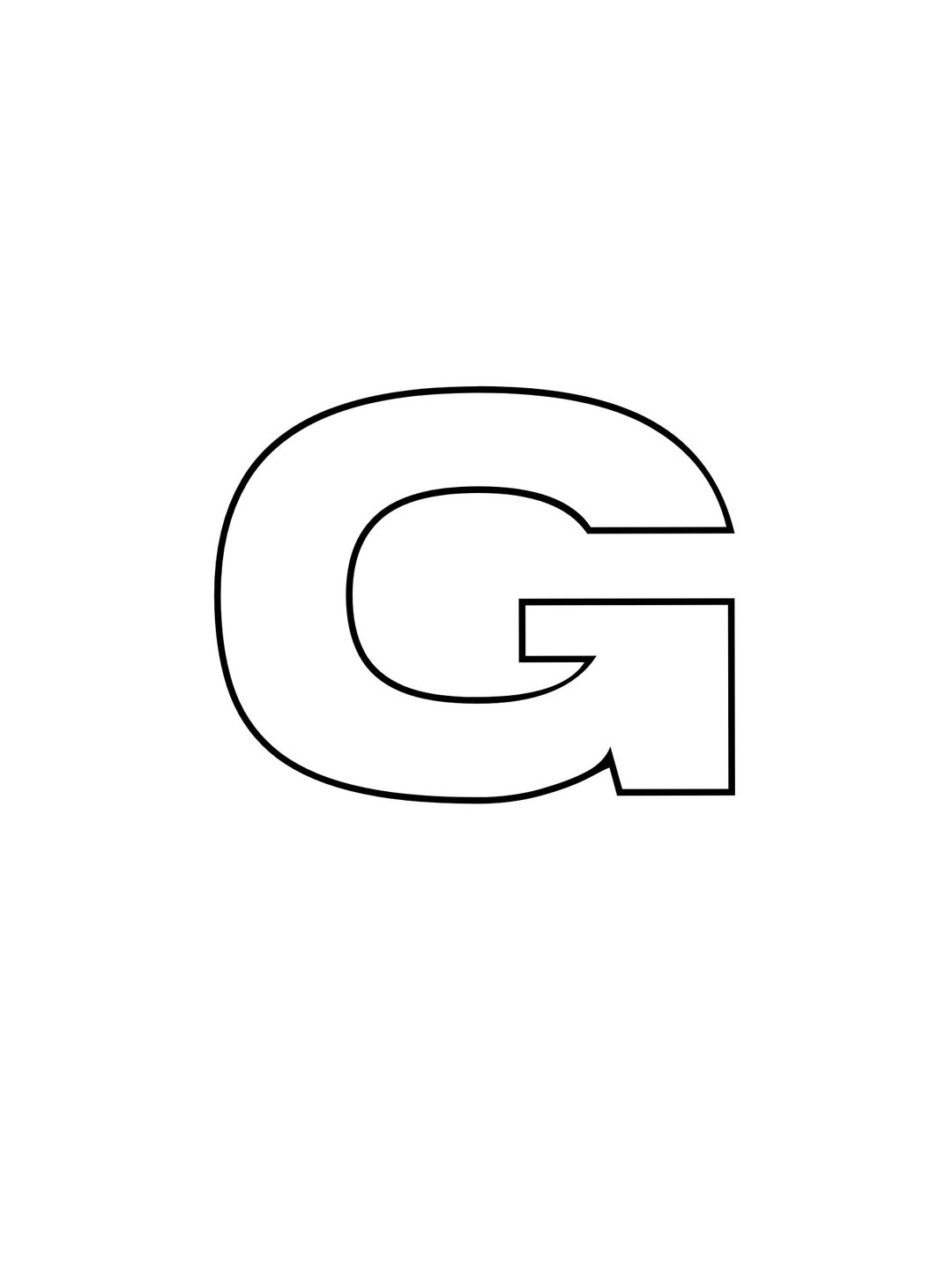 Capital Letter G, Upper Case, Template, Arts and Crafts, Kids Activity ...