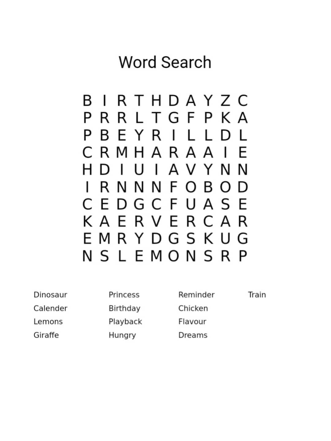 Word Search Printable, Digital Download, - Etsy