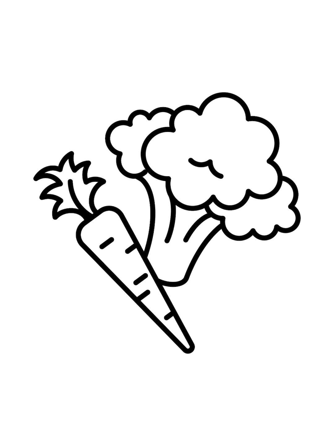 Vegetable Colouring Instant Printable Digital Download - Etsy