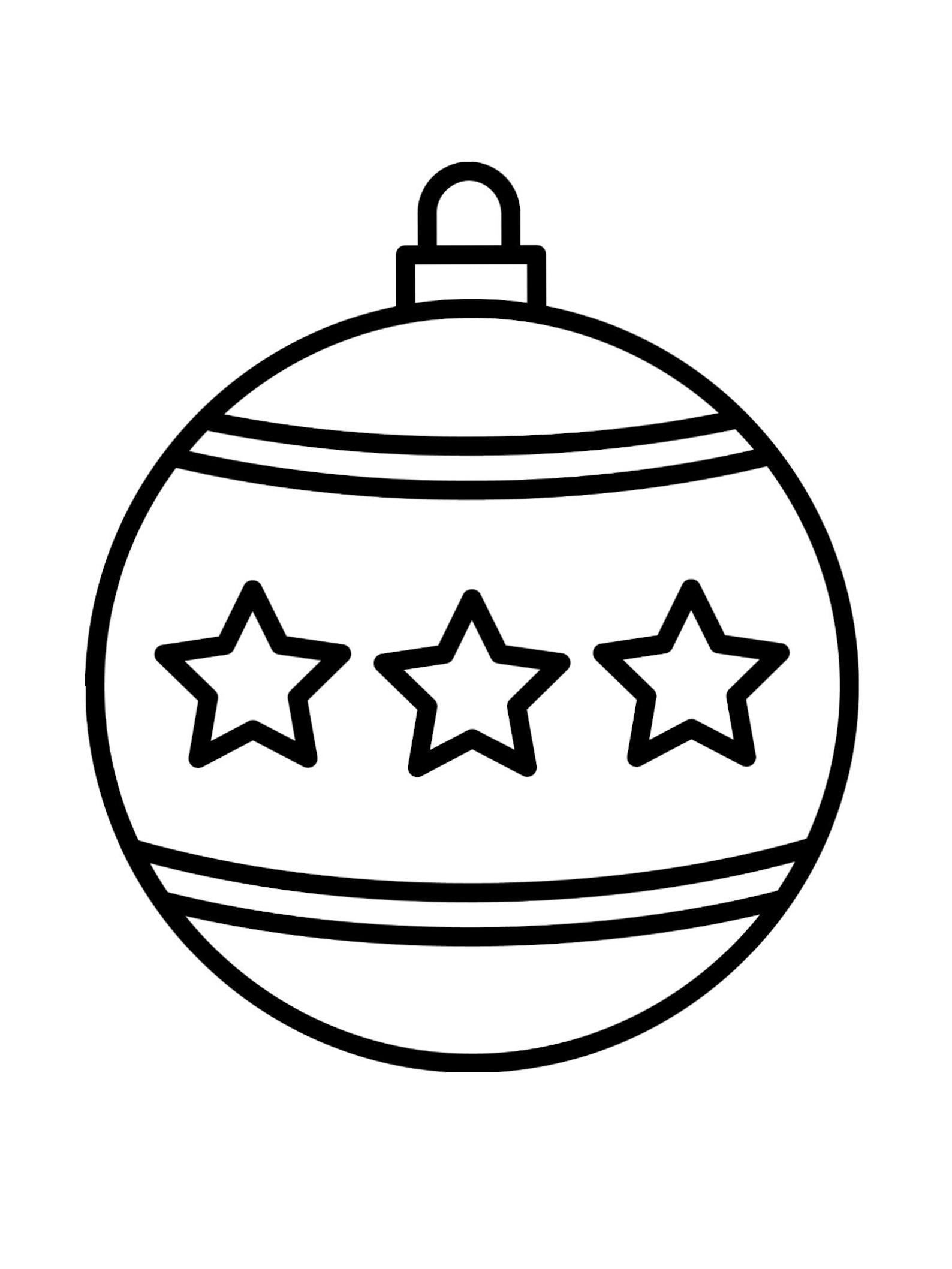 Christmas Ball Colouring Sheet Printable Digital Download - Etsy