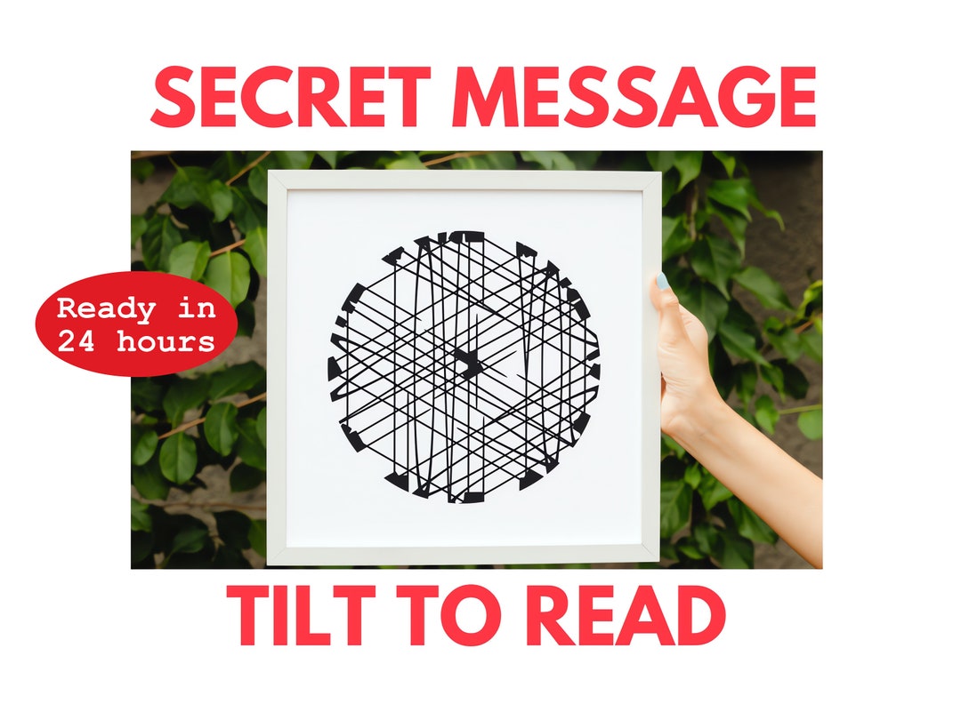 CUSTOM Secret Message, Custom Gift, Digital SVG Print, Unique Romantic ...