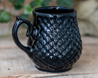 Pottery Dragon Scale Mug Ceramic Handmade Mugs - Etsy