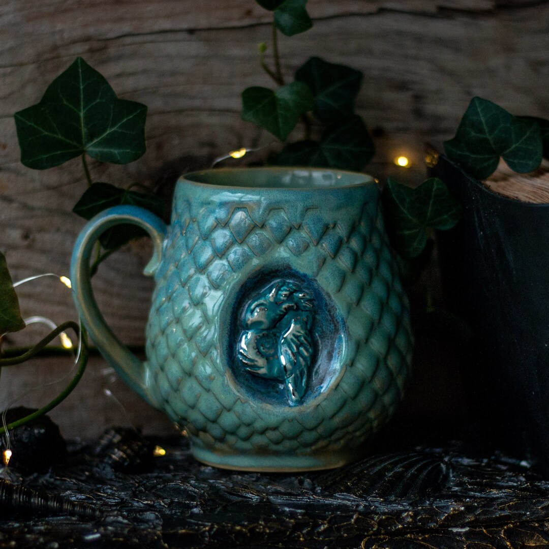 Ceramic Mug, Dragon Scale Mug, Handmade Pottery, - Etsy