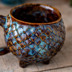 Ceramic Mug, Dragon Scale Mug, Handmade Pottery, Сauldron - Etsy
