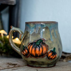 Ceramic Mug, Pumpkin Mug, Handmade Pottery, - Etsy