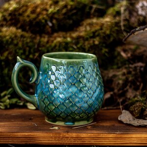 Ceramic Mug, Dragon Scale Mug, Handmade Pottery, - Etsy