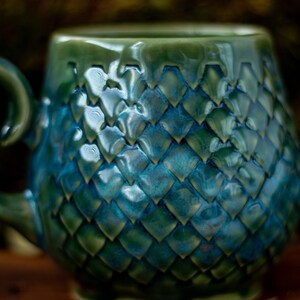 Ceramic Mug, Dragon Scale Mug, Handmade Pottery, - Etsy