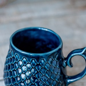Ceramic Mug, Dragon Scale Mug, Handmade Pottery - Etsy