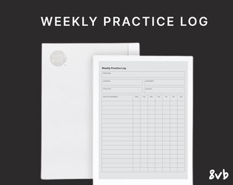 Weekly Practice Log - Etsy